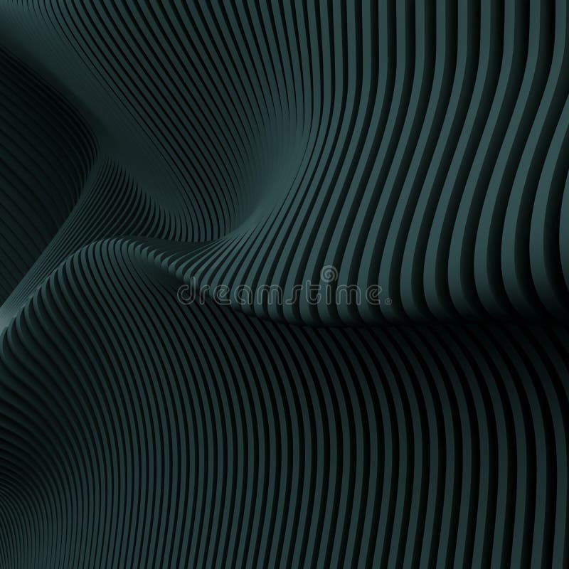 3D Rendering of Dark Abstract Parametric Pattern Stock Illustration ...