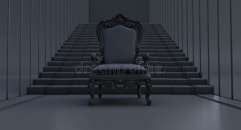 Dark Gothic Throne, Royal Throne Stock Illustration - Illustration of ...