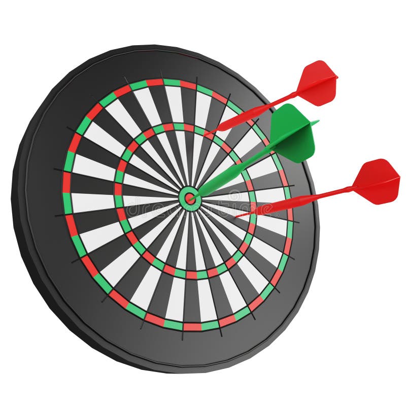 3D Render Dartboard Icon Isolated on White Background Stock ... 3D Render Dartboard Icon Isolated on White Background Stock ...