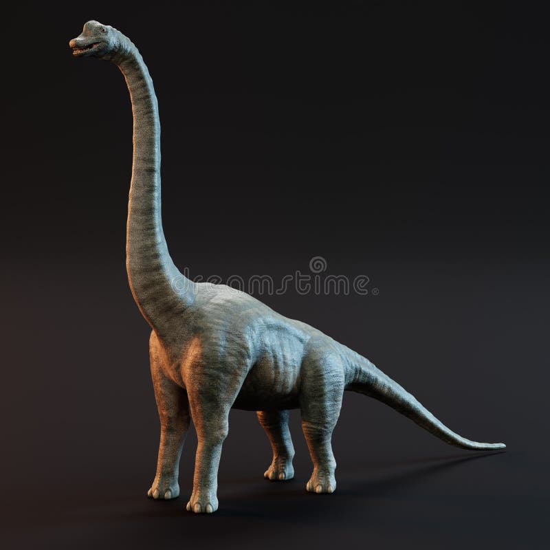 3d Render De Dinosaurio Braquiosaurio Stock de ilustración ...