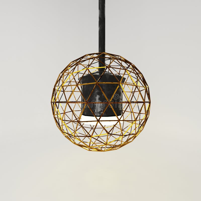 3d Render Decorative Lamp for Reference Stock Illustration ...