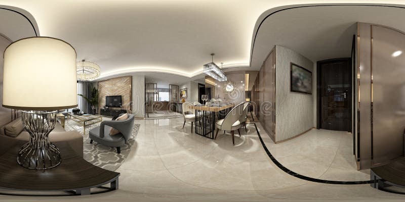 3d render 360 degrees home interior, 3d render 360 degrees home ...