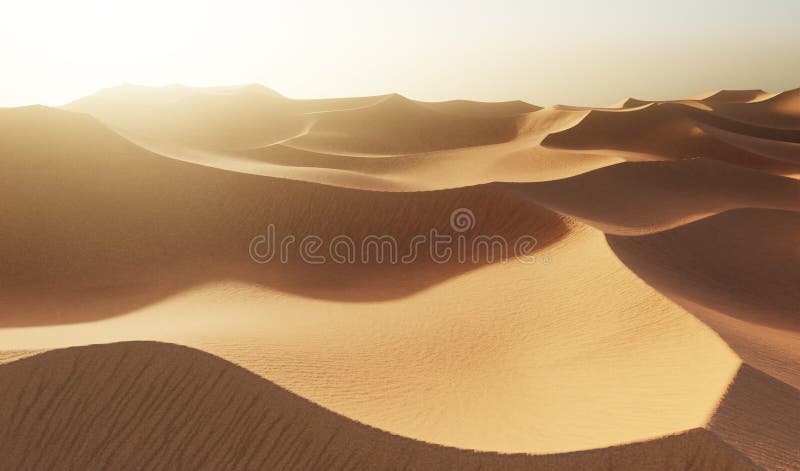 3D Render of Desert Dunes stock illustration. Illustration of dunes ...