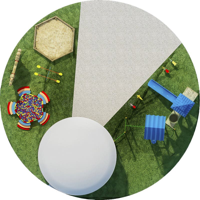3d Render of a Design Concept for a Children S Playground Stock ...