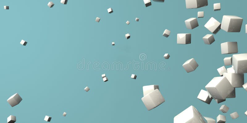 3D Design of Different Size of Cubes Stock Illustration - Illustration ...