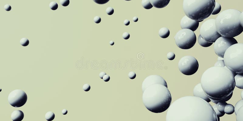 3D Render of Different Size of Spheres Stock Illustration ...