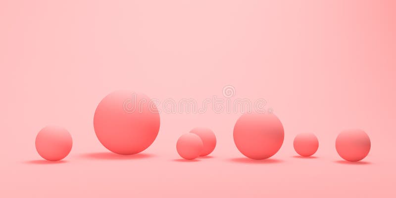 3D Render Design of Different Size of Spheres Stock Illustration ...
