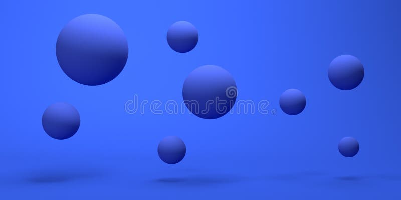 3D Render Design of Different Size of Spheres Stock Illustration ...
