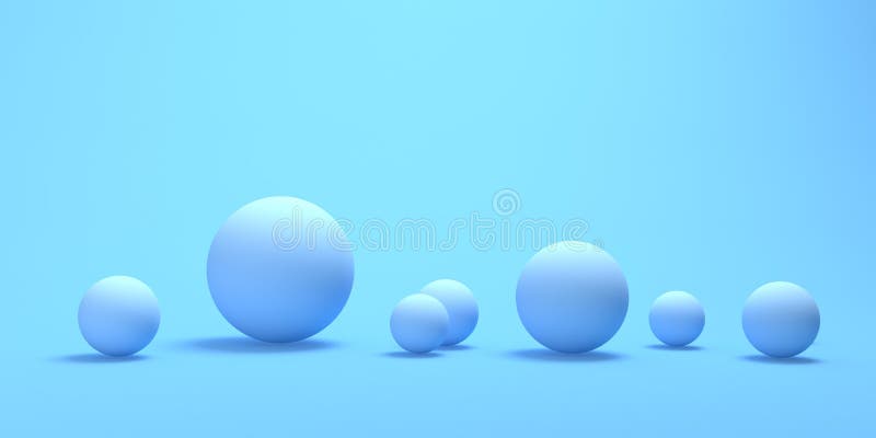 3D Render Design of Different Size of Spheres Stock Illustration ...