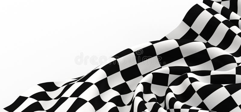 3d Render Design of the Finish Flag on White Background Stock ...