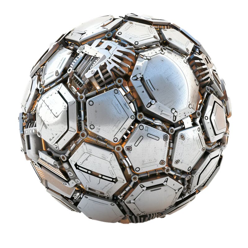 Futuristic Metallic Sphere on Transparent Background Stock Image ...