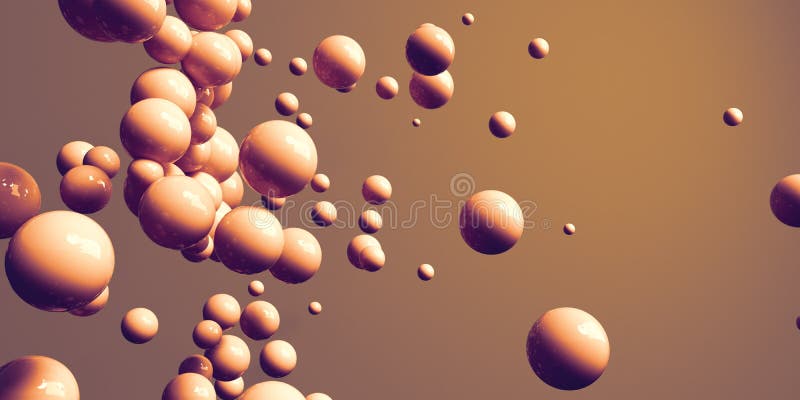 3D Render of Different Size of Spheres Stock Illustration ...