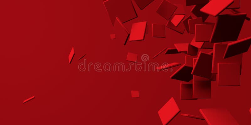 3D Render of Different Size of Square Shapes Stock Illustration ...