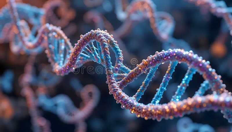 3d render of dna stock illustration. Illustration of water - 350540000