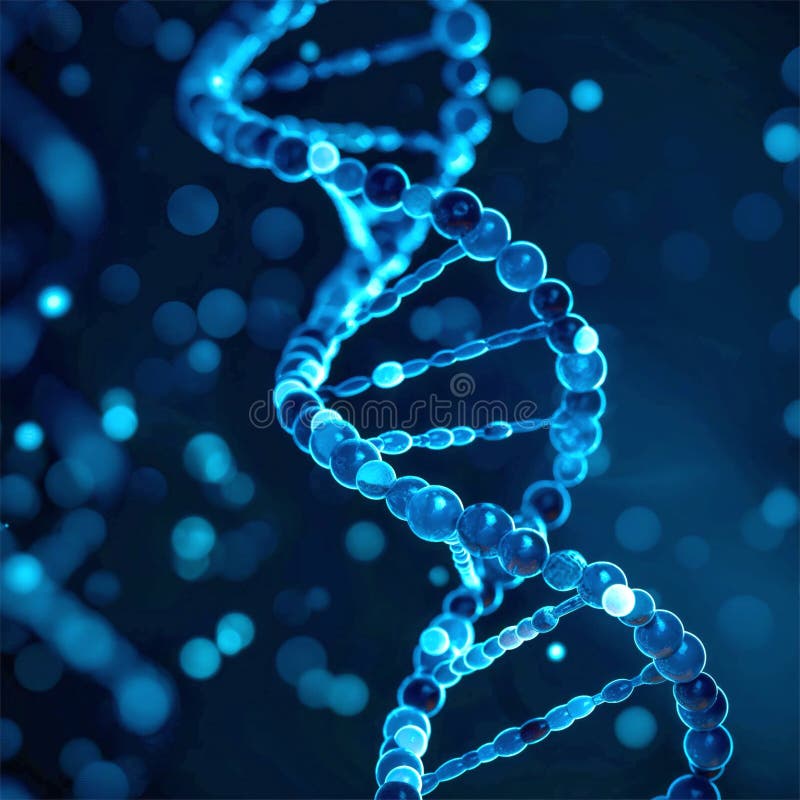 3d Render of DNA Molecule, Biology, Science Stock Illustration ...