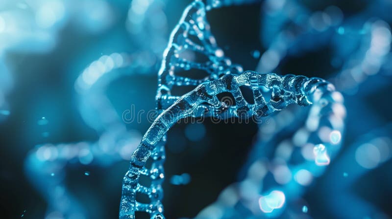 3d Render of Dna Structure, Abstract Background Stock Illustration ...