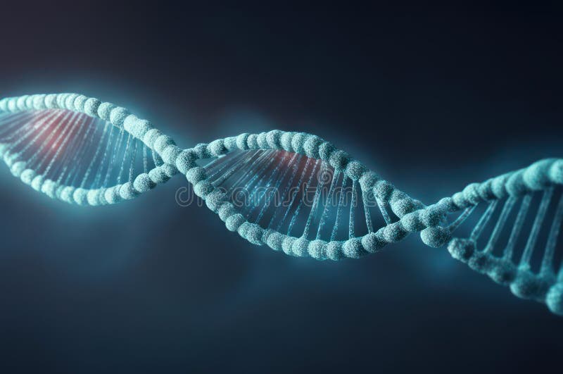 3d Render of Dna Structure, Abstract Background Stock Illustration ...