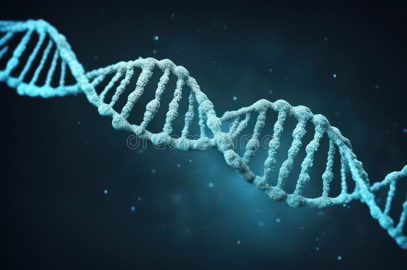 3d Render of Dna Structure, Abstract Background Stock Illustration ...