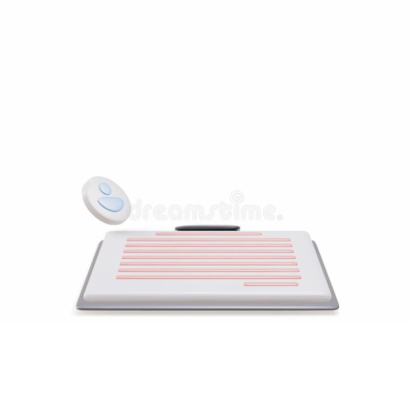 3d Render Documents Personal Data. Vector Illustration Stock Vector ...