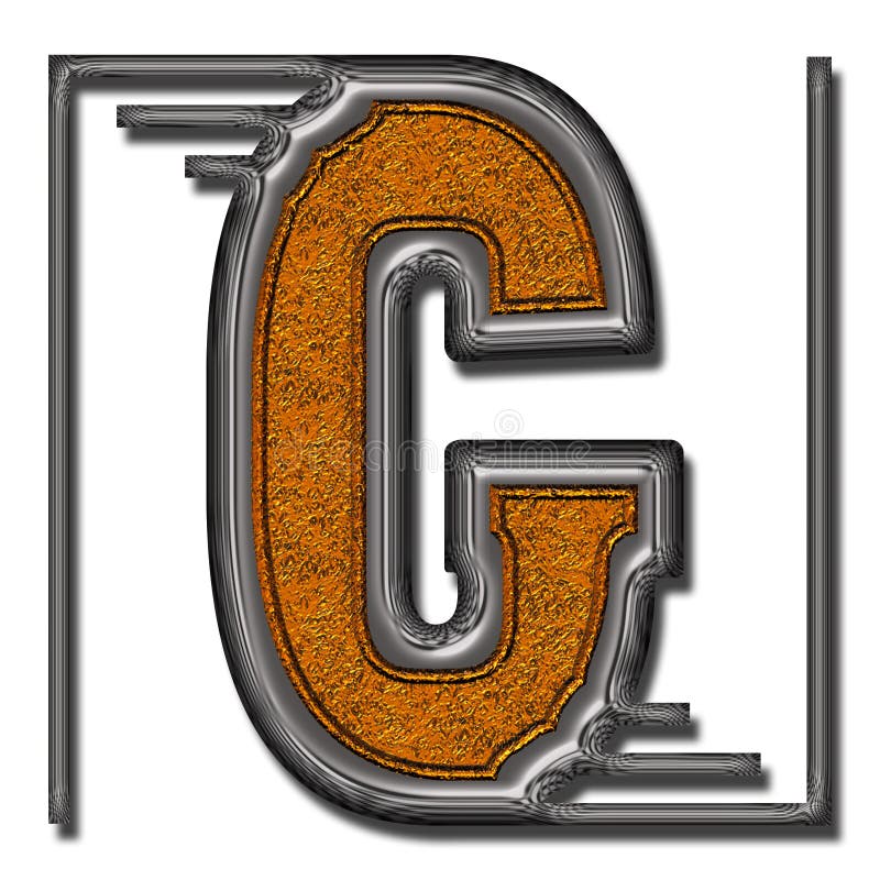 3D Render of Double Metal Alphabet Letter Stock Illustration ...