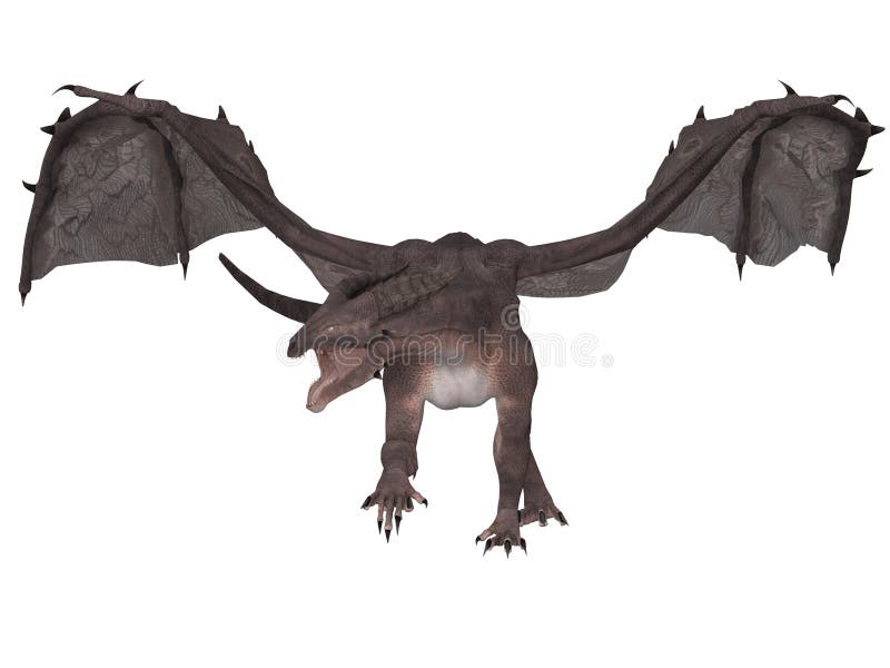 3D Render of a dragon stock illustration. Illustration of danger ...