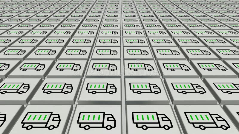 Dynamic Background with Delivery Icons, Silver Tiles, Unique Design ...