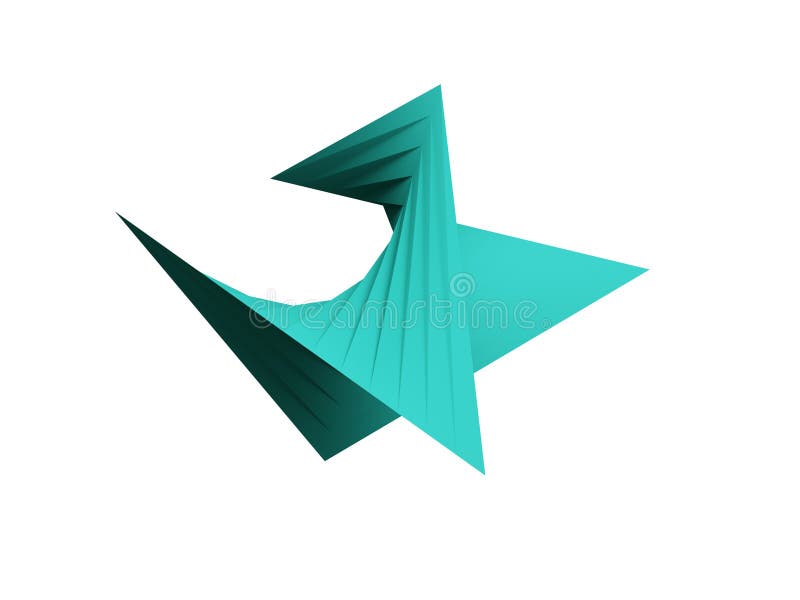 3D Render. Dynamic Logo Isolated on a White Background. Bright Sign or ...