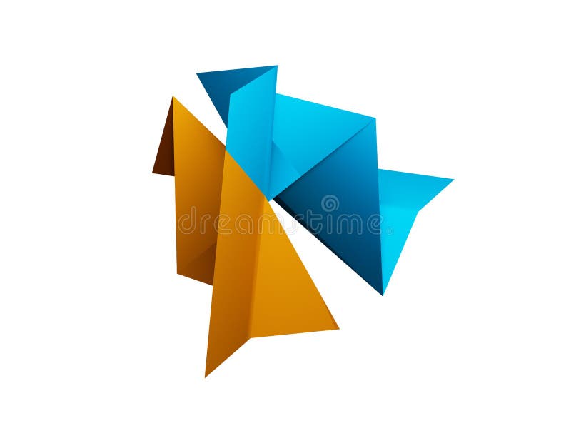 3D Render. Dynamic Logo Isolated on a White Background. Bright Sign or ...