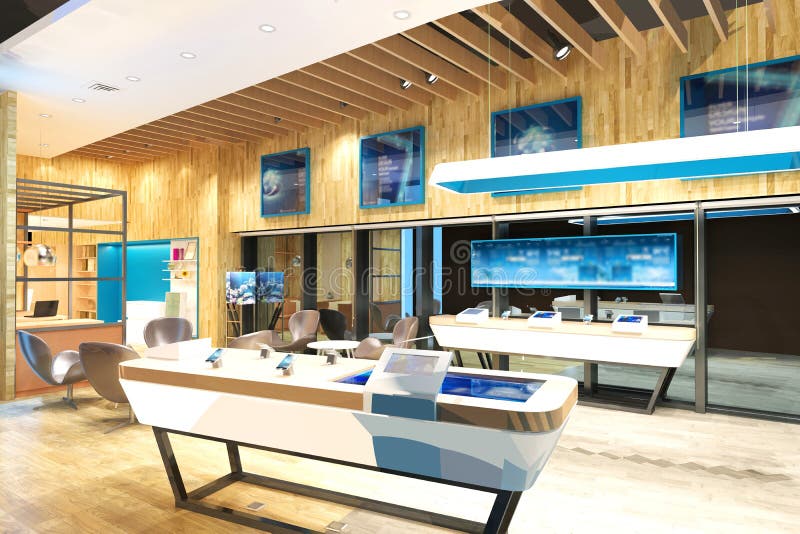 3d Render of Technology Store Stock Illustration - Illustration of ...
