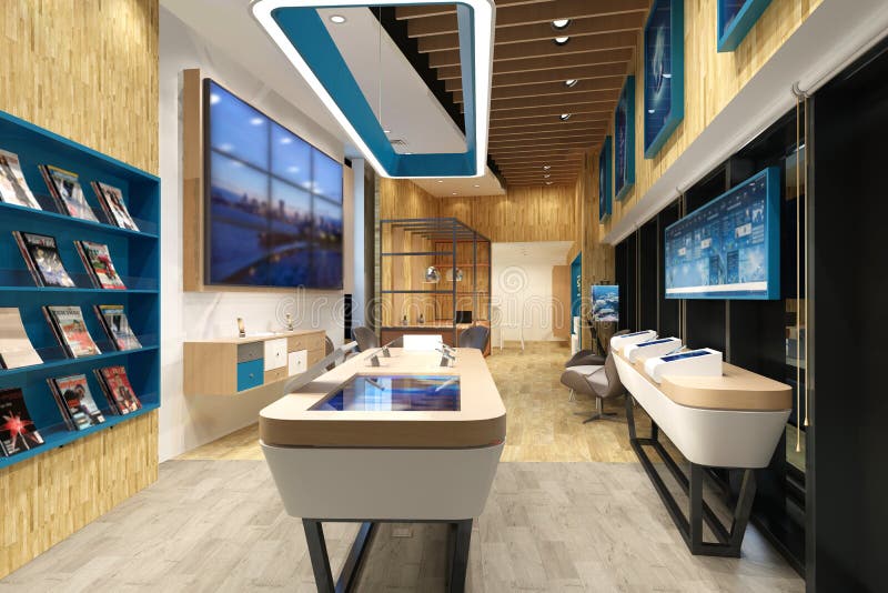 3d Render of Technology Store Stock Illustration - Illustration of ...