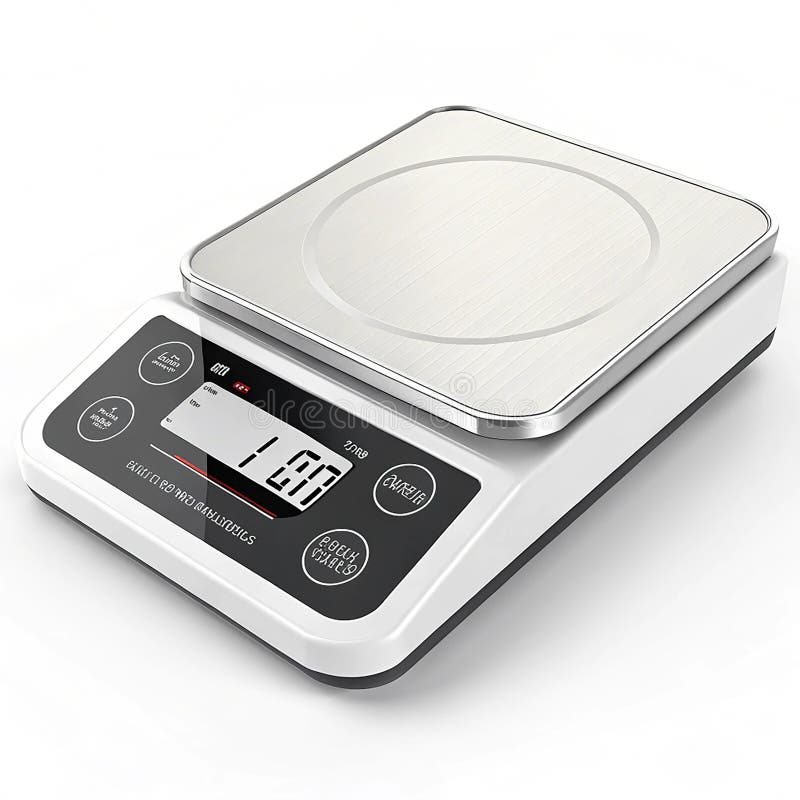 3D Render of Electronic Kitchen Scale Machine Stock Illustration ...