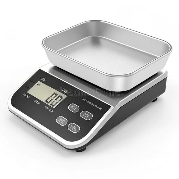 3D Render of Electronic Kitchen Scale Machine Stock Illustration ...