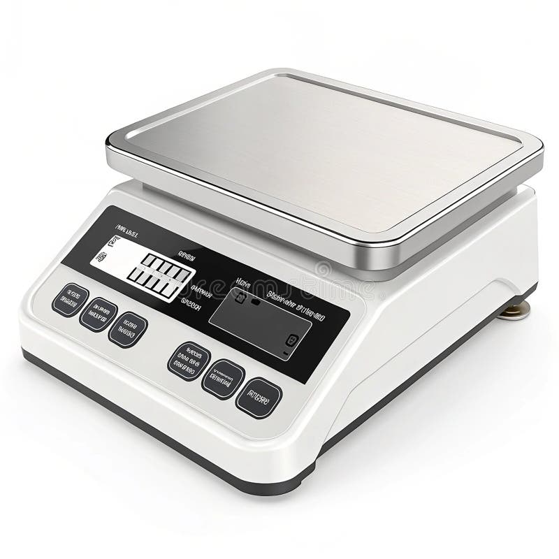 3D Render of Electronic Kitchen Scale Machine Stock Illustration ...