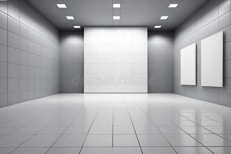 3d Render of Empty Exhibition, Created with Generative AI Technology ...