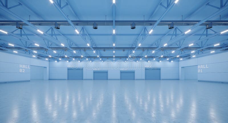 3D Render of Empty Exhibition Space. Backdrop for Exhibitions and ...