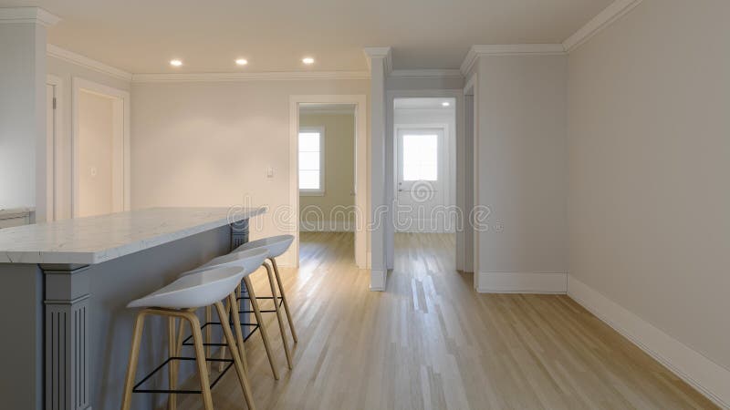 3d Render of an Empty Interior. Stock Illustration - Illustration of ...
