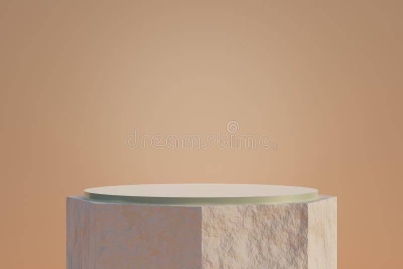 3d Render of Empty Podium Design for Product Display Stock Illustration ...