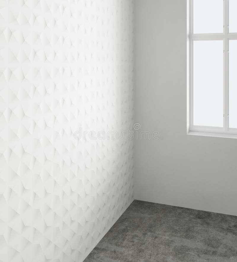 3d Render of White Frames in Light Plaster Wall and Wood Floor Stock ...