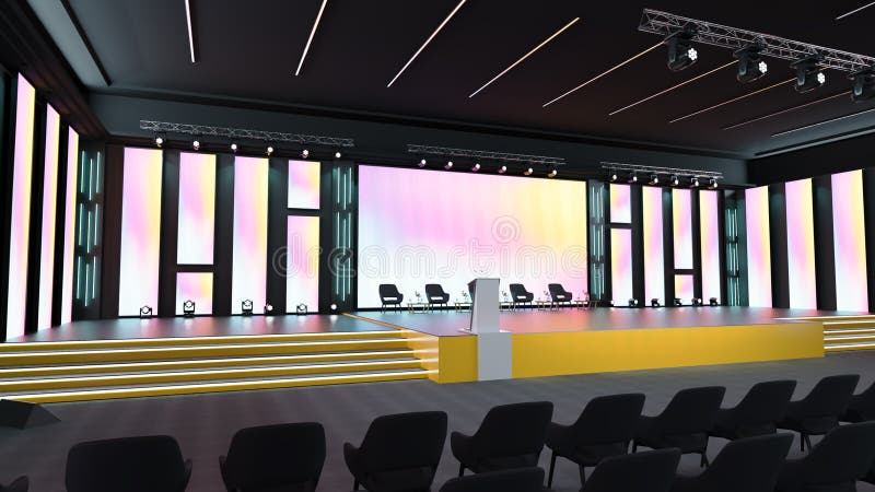 Empty Stage Design for Mockup and Corporate Identity, Original Designed ...