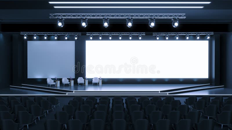 Empty Stage Design for Mockup and Corporate Identity, Scene Event Led ...