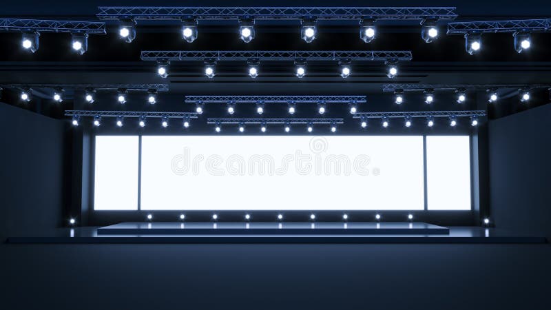 Empty Stage Design for Mockup and Corporate Identity, Scene Event Led ...