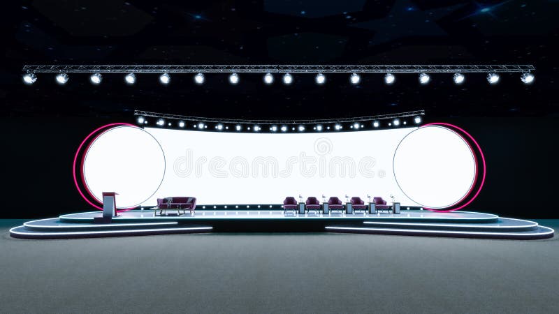Empty Stage Design for Mockup and Corporate Identity, Scene Event Led ...