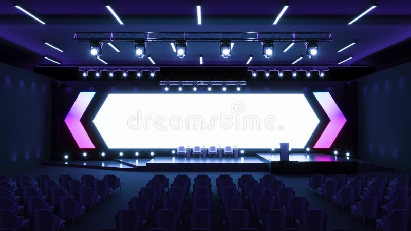 Empty Stage Design for Mockup and Corporate Identity, Original Designed ...