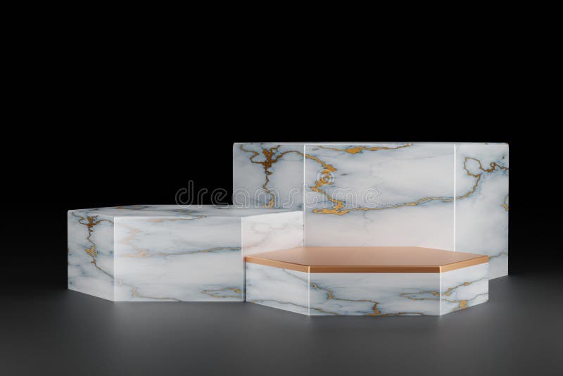 3d Render of Empty Stand Step Design for Product Display Stock ...