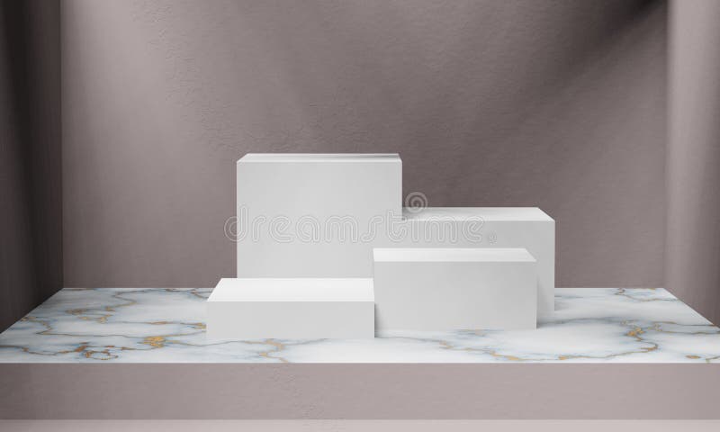 3d Render of Empty Stand Step Design for Product Display Stock ...