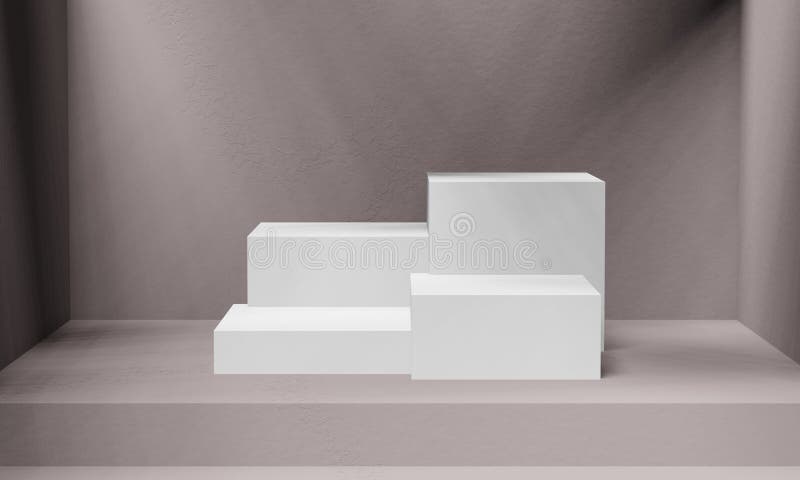 3d Render of Empty Stand Step Design for Product Display Stock ...