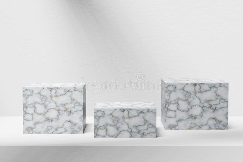 3d Render of Empty Stand Step Design for Product Display Stock ...