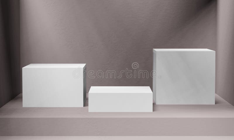 3d Render of Empty Stand Step Design for Product Display Stock ...