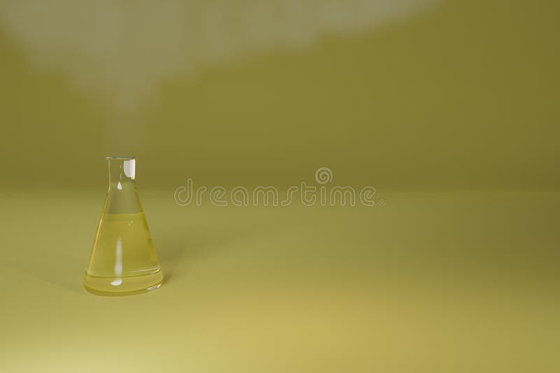 3d Render of Erlenmeyer Flask with Steam Emerging Stock Illustration ...
