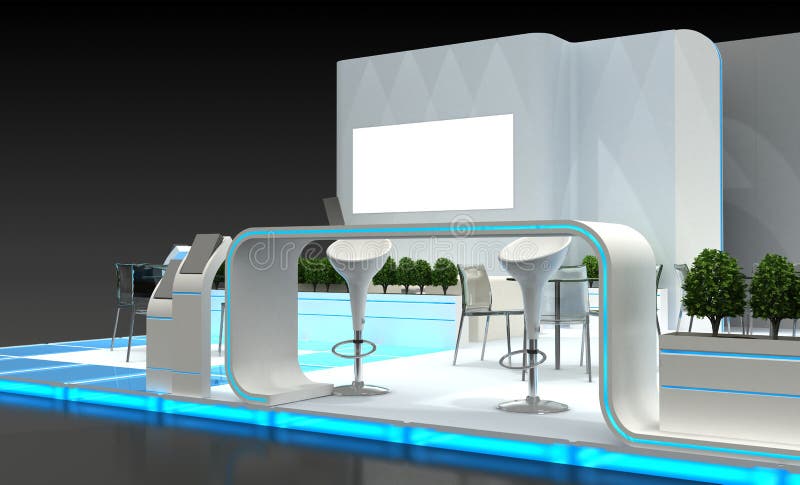 3d Illustration of an Exhibition Stand Stock Illustration ...